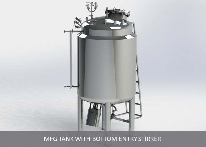MFG TANK WITH BOTTOM ENTRY STIRRER | Swiss